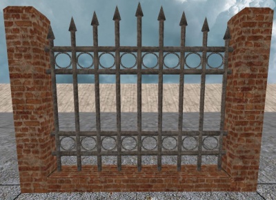 Pottery high iron fence - Wurmpedia